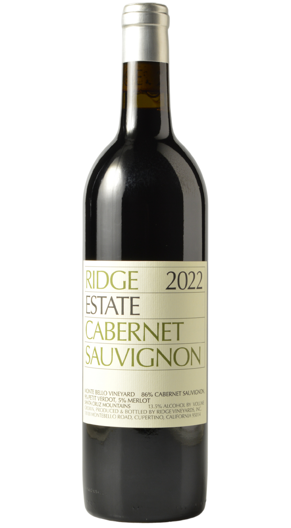 Ridge "Estate" Santa Cruz Mountains Cabernet Sauvignon 2022 — Vin Chicago